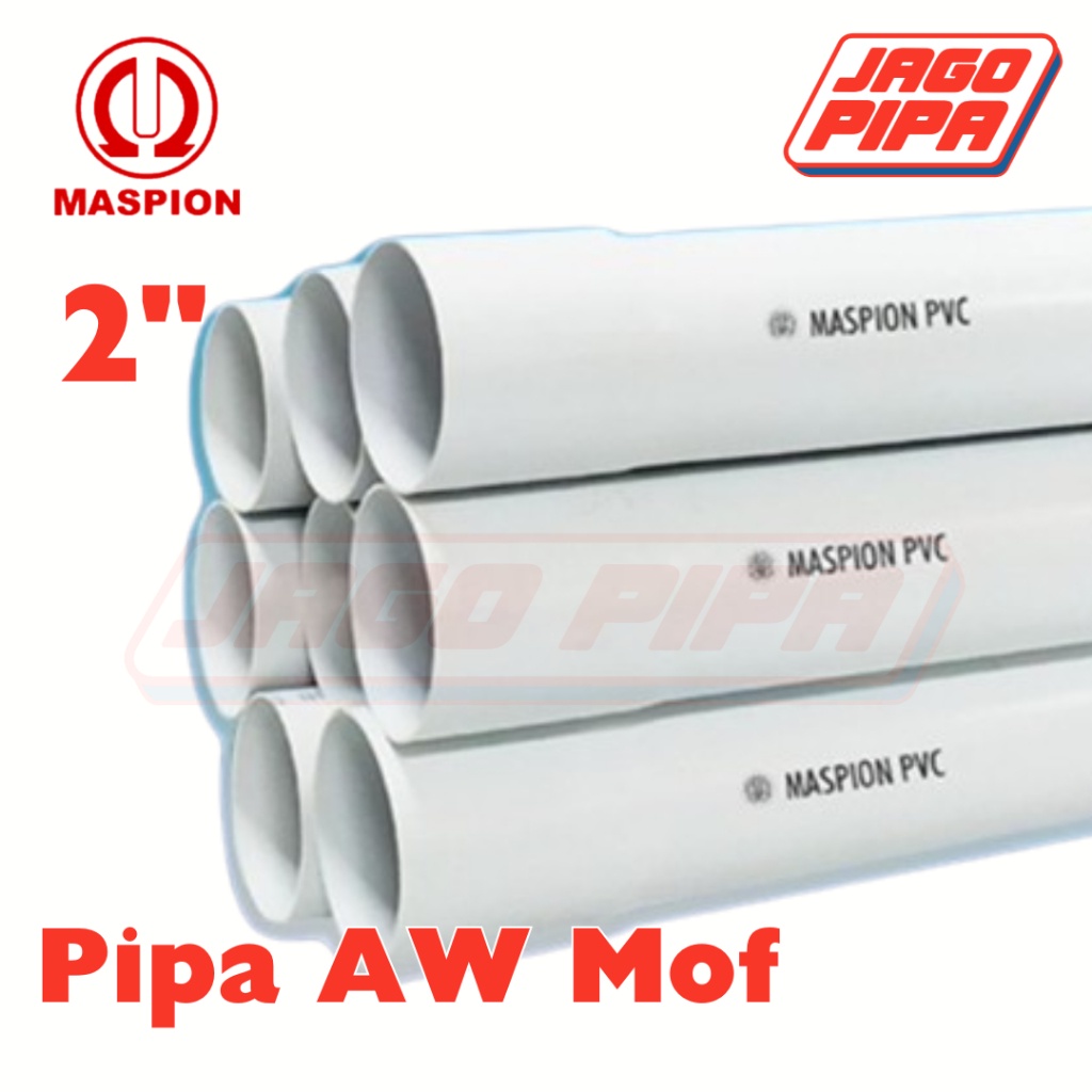 Jual Maspion Pipa AW 2 Inch Putih MOF PVC 4 Meter Paralon 2" PUTIH ...