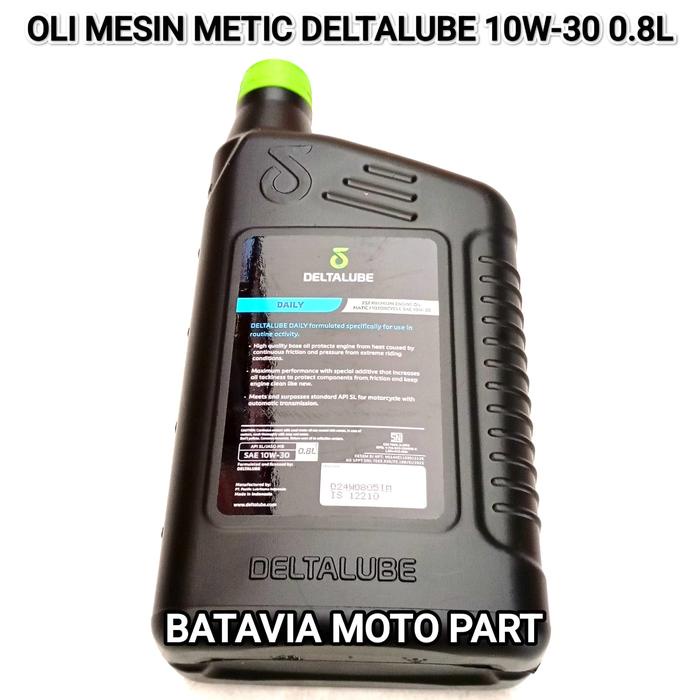 Jual OLI MESIN MOTOR MATIC DELTALUBE SAE 10W-30 API SL/JASO MB UKURAN 0 ...