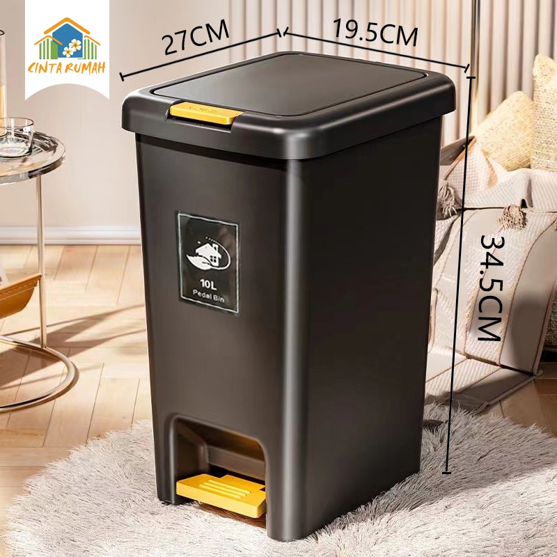 Jual TERLARIS Tempat Sampah Injak 8L/10L/15L/20L Plastik Tertutup Kotak Sampah dapur Kamar mandi ...
