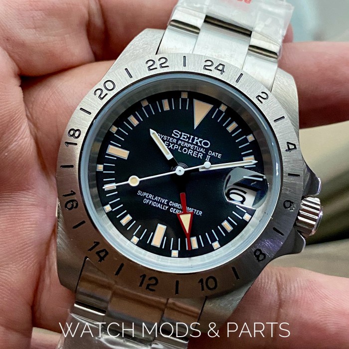 Jual WMNP Seiko mod vintage 39mm explorer 2 movement tangguh WMNP Seiko ...
