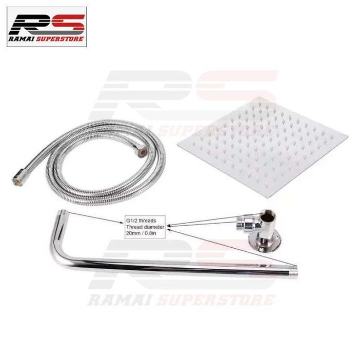 Jual Wall Shower Rainfall Pipa Dan Kepala Shower Hujan | Shopee Indonesia