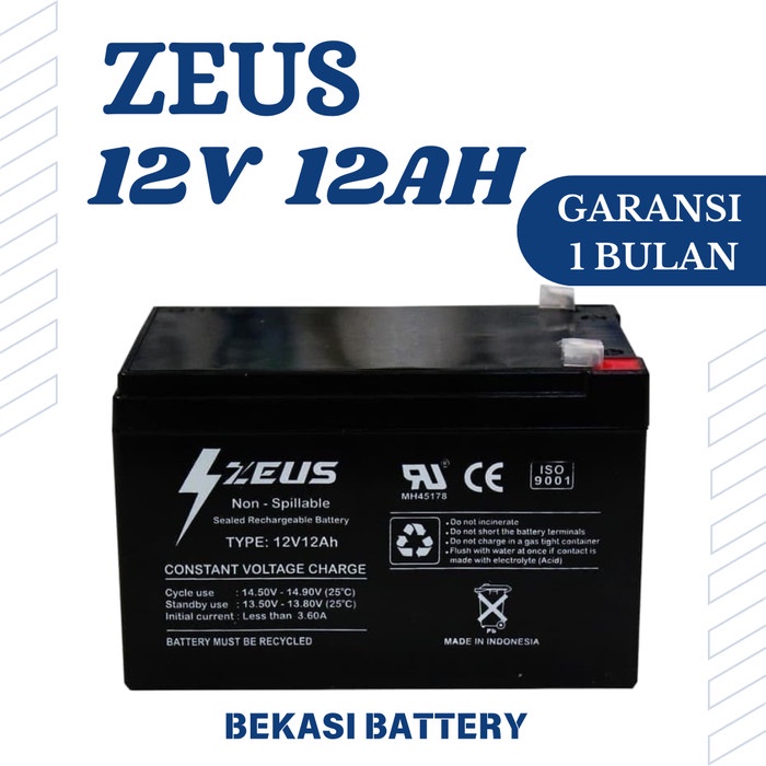 Jual Aki Genset + Alat Semprot Hama 12V 12Ah VRLA Zeus Battery | Shopee ...