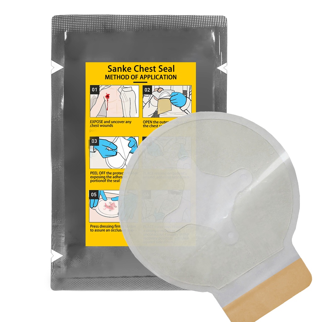 Jual Sanke Chest Seal Quick Useful Wound Emergency Dressing Bandage ...