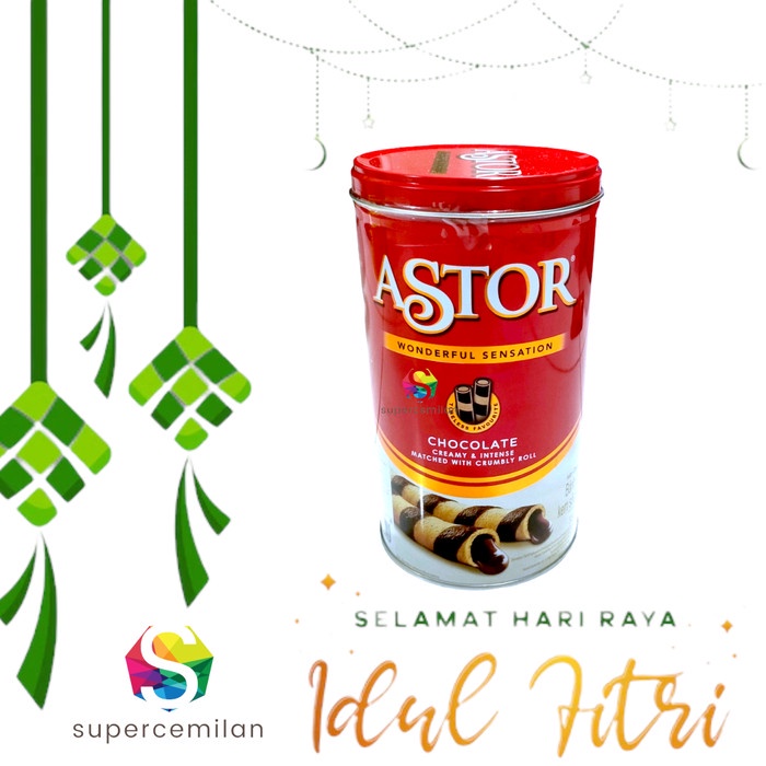 Jual Astor Kaleng 330 Gram Wafer Roll Double Chocolate - Kue Lebaran ...