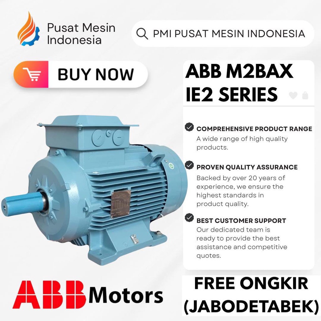Jual ELEKTRO MOTOR ABB IE2 6P B3 200KW 270HP M2BAX 315SMA2 M2BAX 355SMB6 3PHASE/ DINAMO ELECTRIC ...