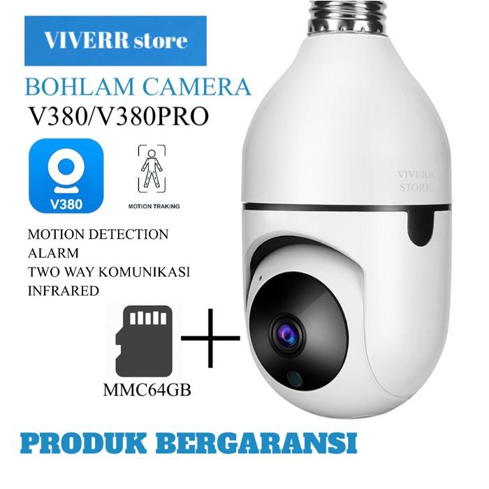 Jual [+ MMC 64GB] Kamera CCTV Bulb App V380pro - IP Camera Speed Dome ...