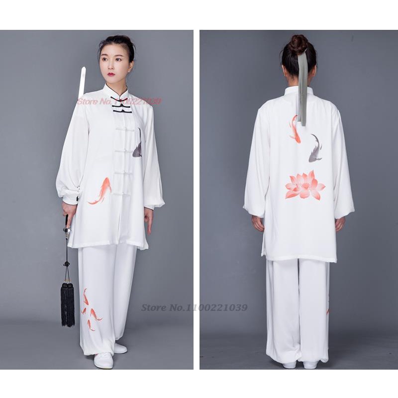 Jual 2025 Chinese Kung Fu Uniform Traditional Flower Print Wushu Taichi ...