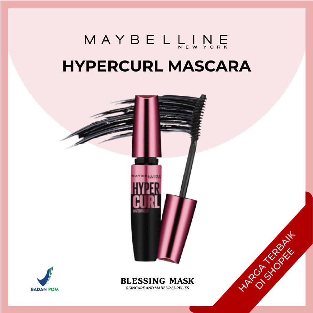 Jual Maybelline HyperCurl Mascara 100% Original Hyper Curl Mascara WE ...
