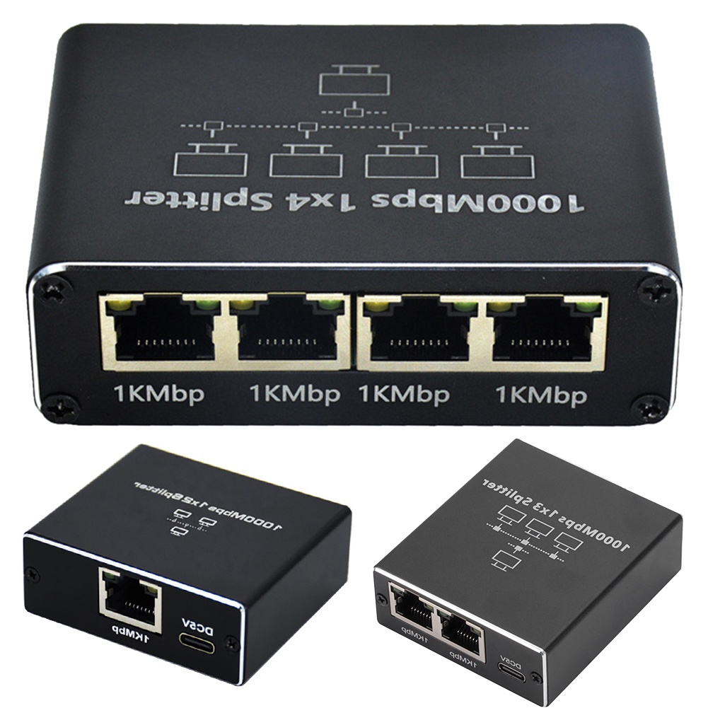 Jual 1 To 2/1 To 3/ 1 To 4 Gigabit Ethernet Splitter 1000Mbps LAN ...
