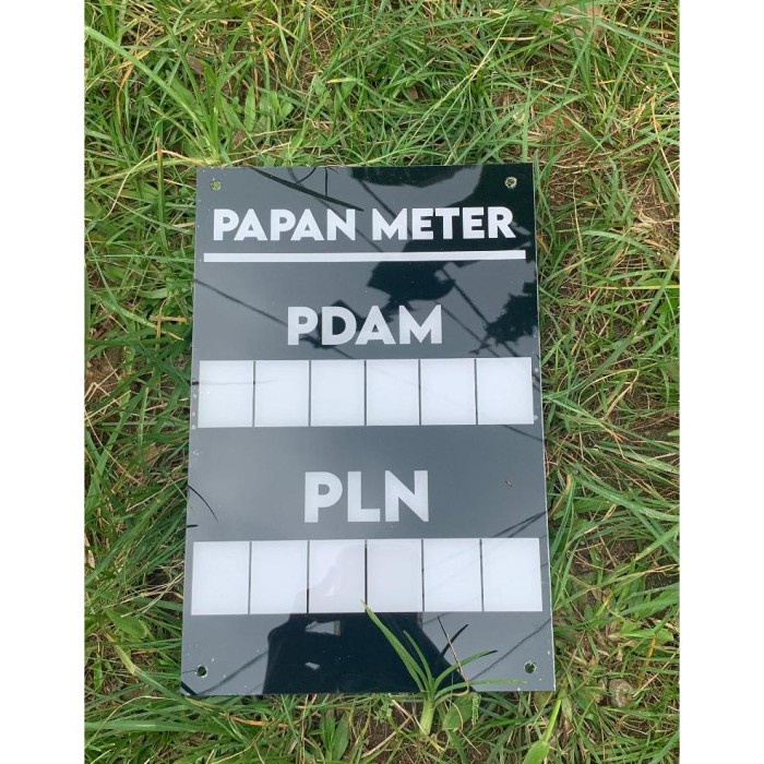 Jual TERBARU! Papan Meteran PAM PLN GAS Acrylic Sign Board Signage ...