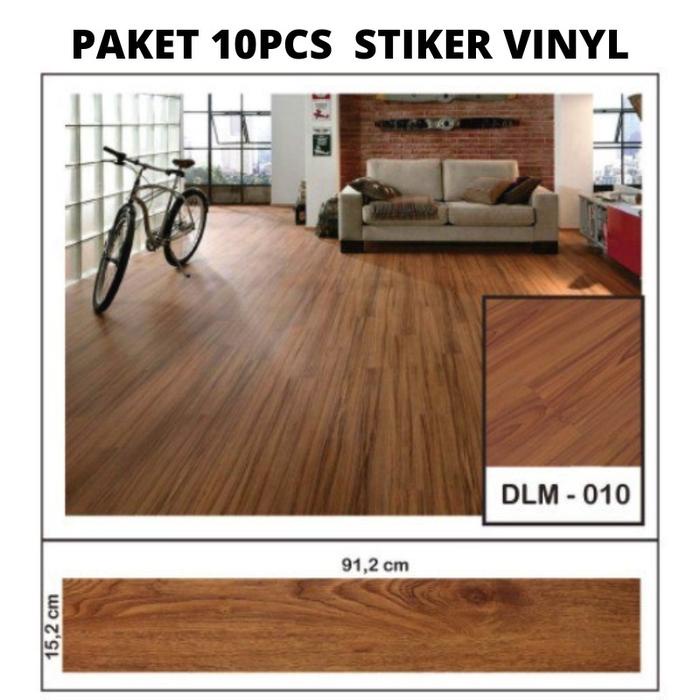 Jual Paket Hemat 10 Pcs Stiker Lantai Vinyl Wallpaper Dinding Parket Motif Kayu Premium Tebal ...