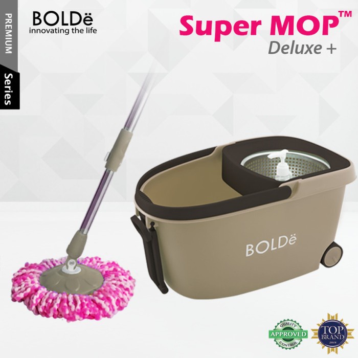 Jual BOLDe Super Mop Deluxe+ Alat Pel Beroda - Cokelat | Shopee Indonesia