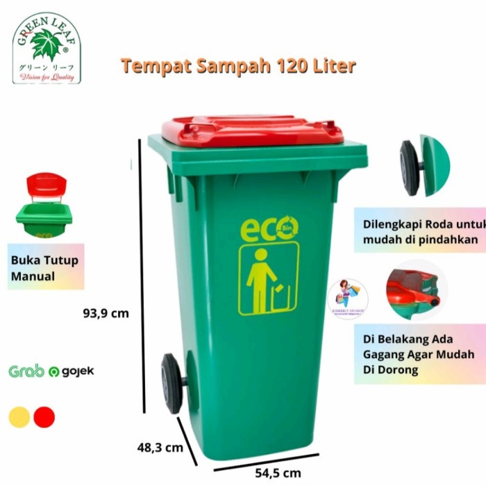 Jual Tempat Sampah Roda 100 Liter 120 Liter 240 Liter | Shopee Indonesia