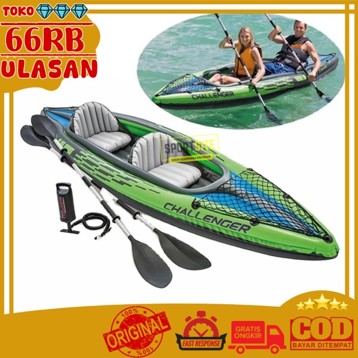 Jual Angle Sport - Intex Challenger K2. Perahu Karet Kayak + Dayung ...