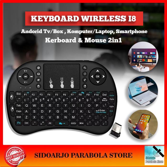 Jual Touchpad Air Mouse Mini Keyboard i8 Wireless Rechargeable Android ...