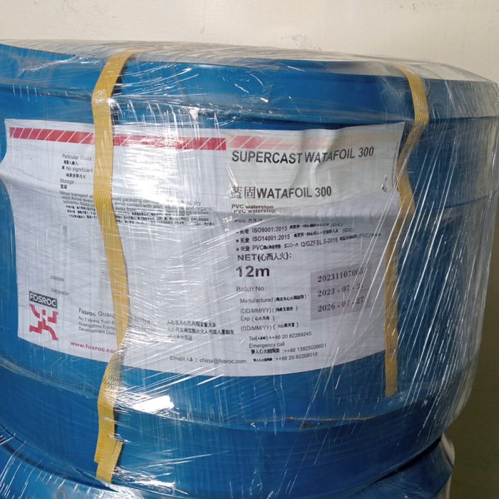 Jual SUPERCAST WATAFOIL 300 FOSROC PVC WATERSTOP 30 cm X 12 m | Shopee ...