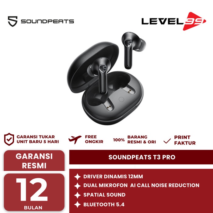 Jual SOUNDPEATS T3 PRO / T3PRO TRUE WIRELESS TWS ANC SPATIAL AUDIO ...