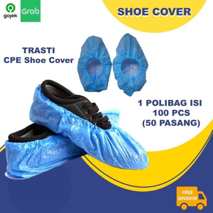 Jual Shoes Cover TRASTI Disposable Sarung Pelindung Sepatu APD isi 100 ...