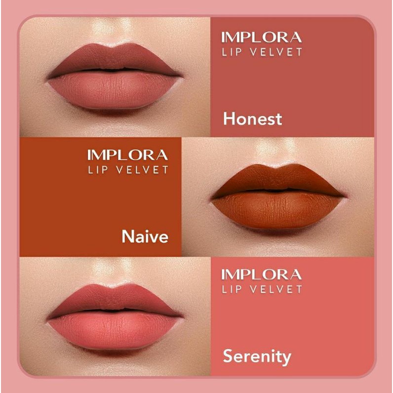 Jual IMPLORA MOISTURIZING FORMULA LIP VELVET LIP CREAM LIP MATTE ...