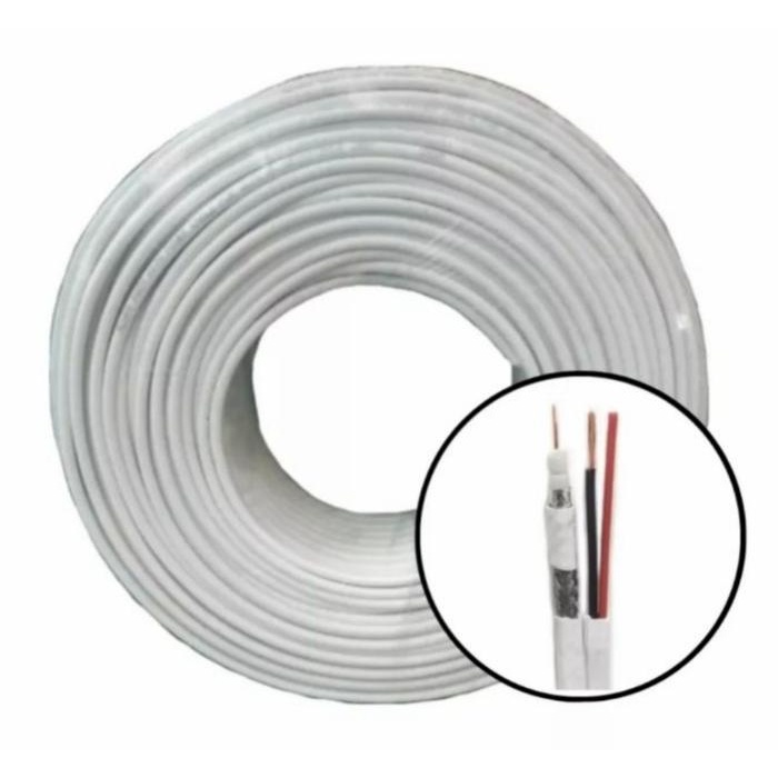 Jual kabel cctv rg59 plus power 2dc 100meter merek ANBO putih kamera ...