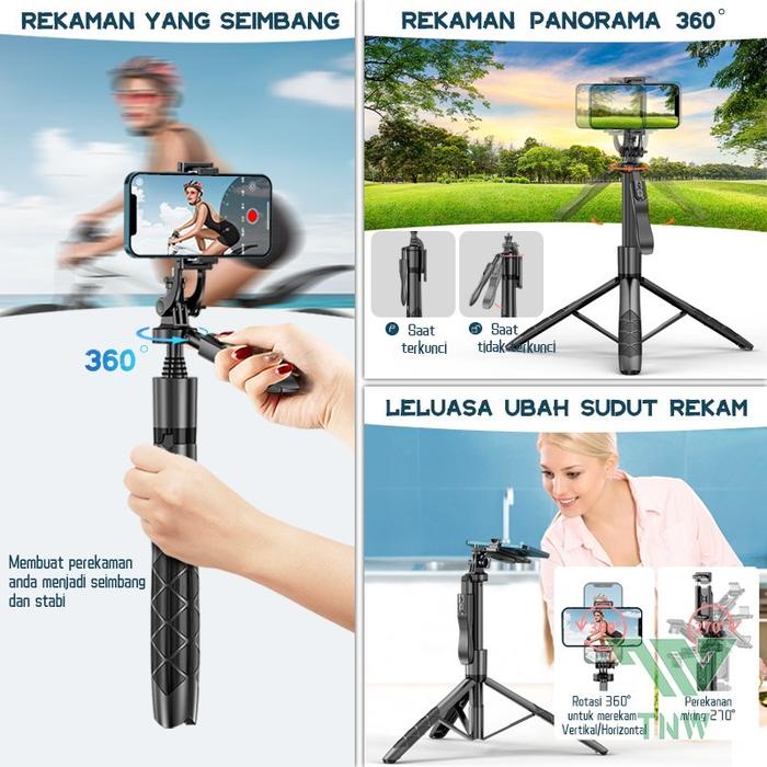 Jual (Expert) Tripod Tongsis TNW L16/L18 Selfie Stick Bluetooth Remote ...