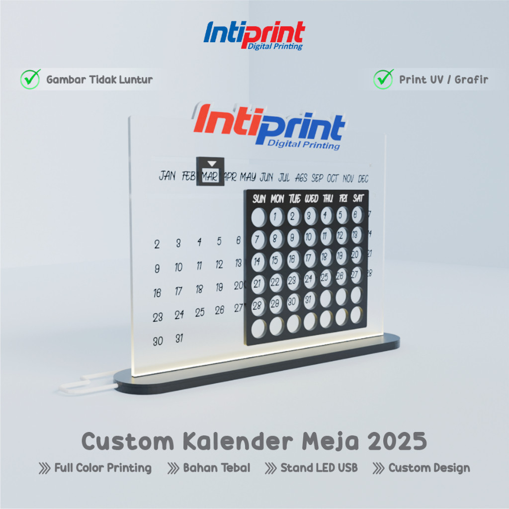 Jual Kalender Akrilik Custom Logo, Kalender Abadi Akrilik, Kalender ...