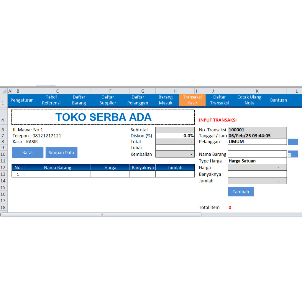 Jual Aplikasi Kasir Toko Berbasis Excel | Shopee Indonesia