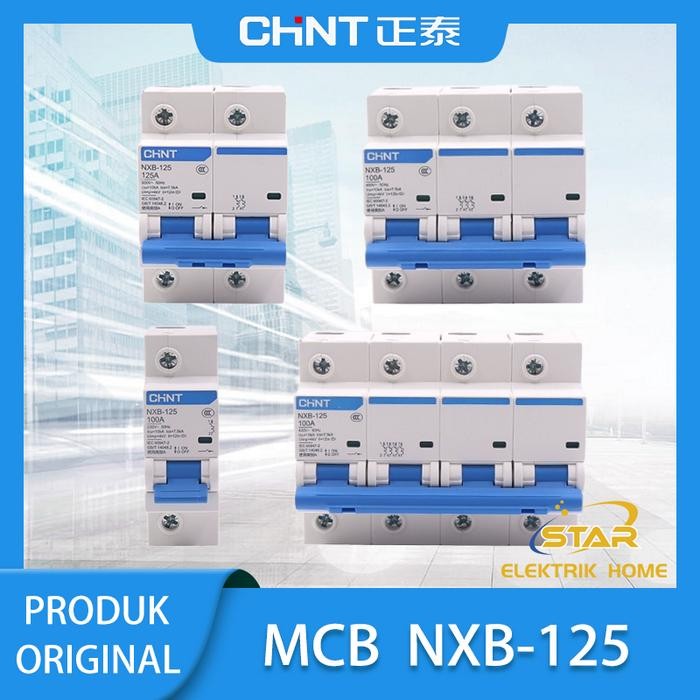 Jual MCB MCCB CHINT NXB-125 1P 2P 3P 4P 80A 100A 125A 10kA | Shopee Indonesia