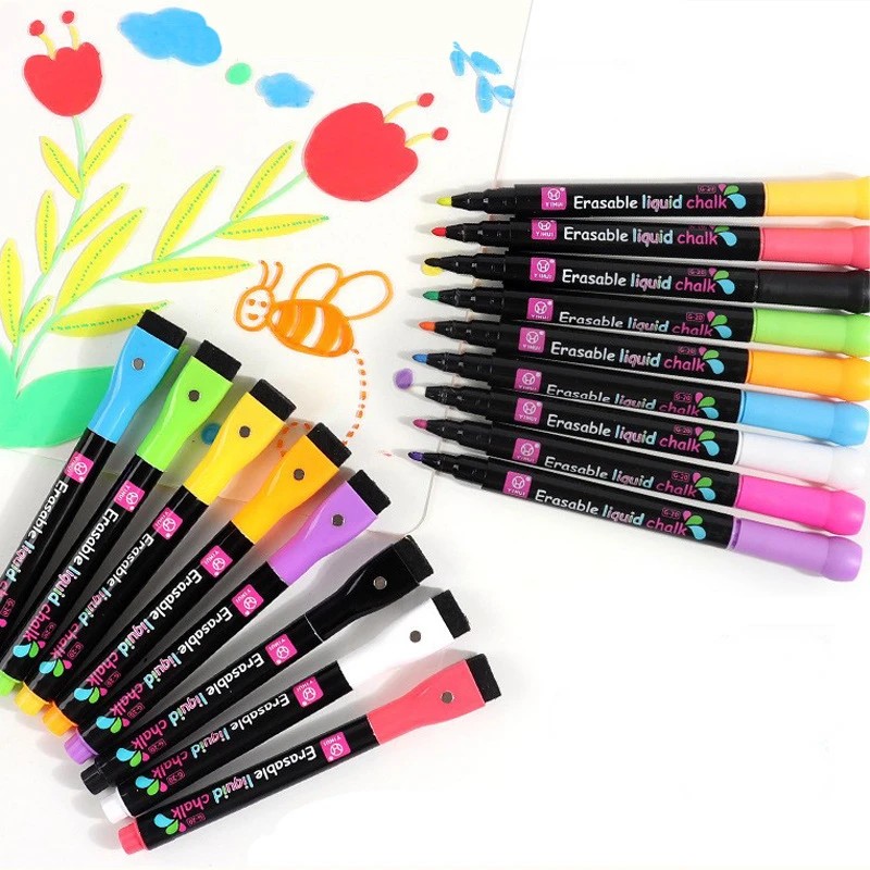 Jual 4/8 Color Magnetic Dry Erase Markers Erasable Whiteboard Marker ...