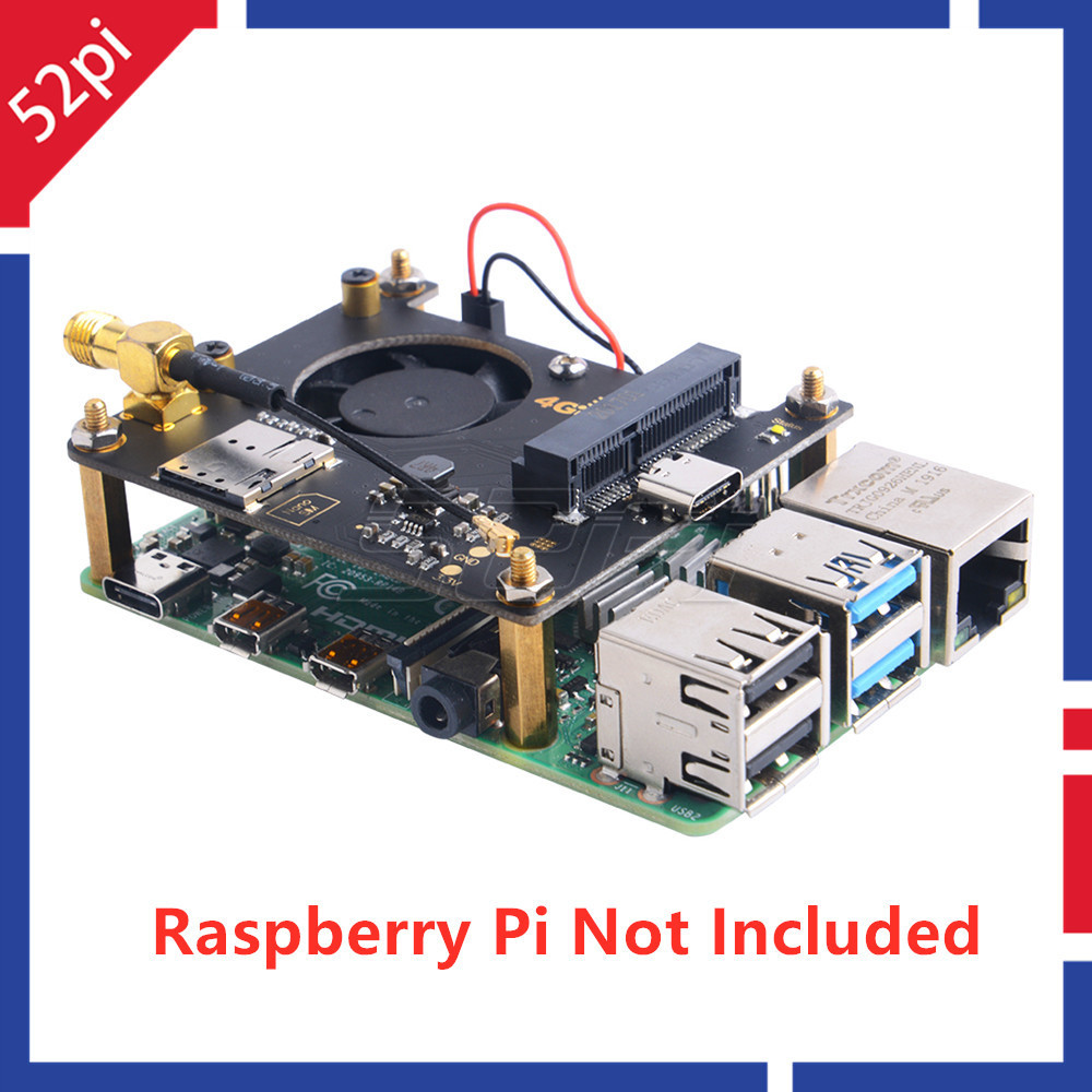Jual NEW 52Pi Raspberry Pi 3G 4G Hat USB Type-C Interface SMS MMS Mail ...