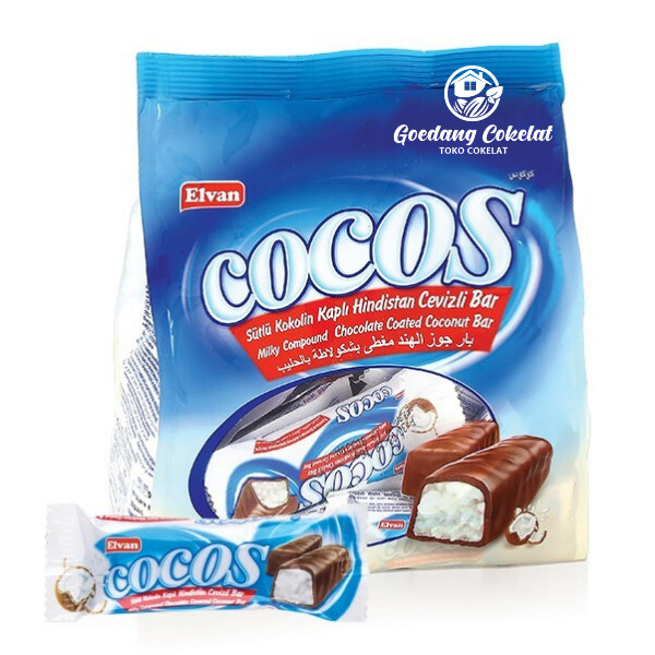 Jual Elvan Cocos Milk Chocolate Coated Coconut Bar Cokelat Isi Kelapa ...