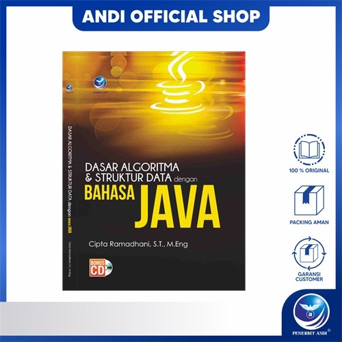 Jual Penerbit Andi - Buku Dasar Algoritma dan Struktur Data dengan Bahasa Java+cd | Shopee Indonesia