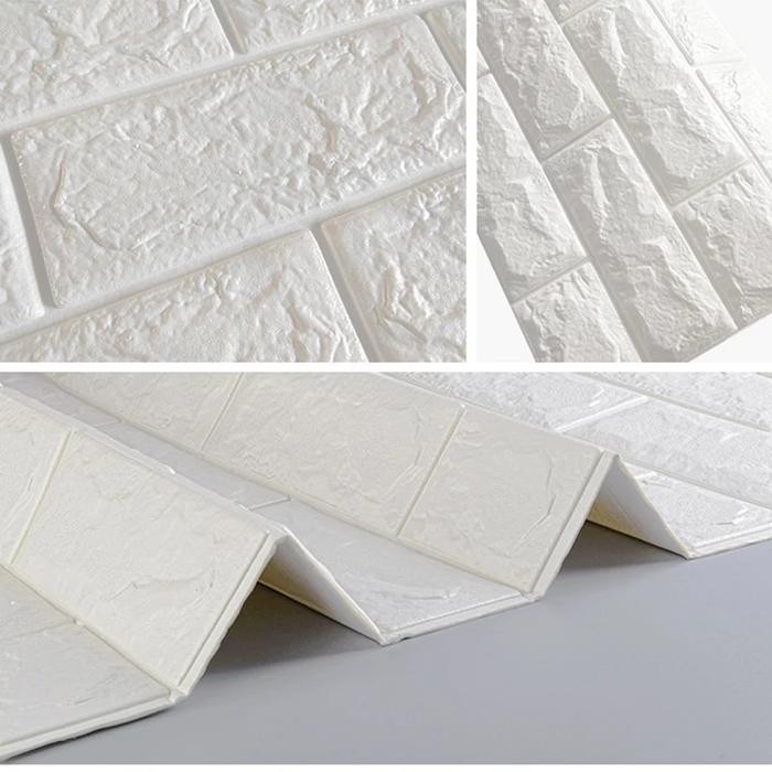 Jual Senja_Craft Wallpaper 3D Foam Motif Batu Bata 70X77 Cm Ketebalan 3 ...