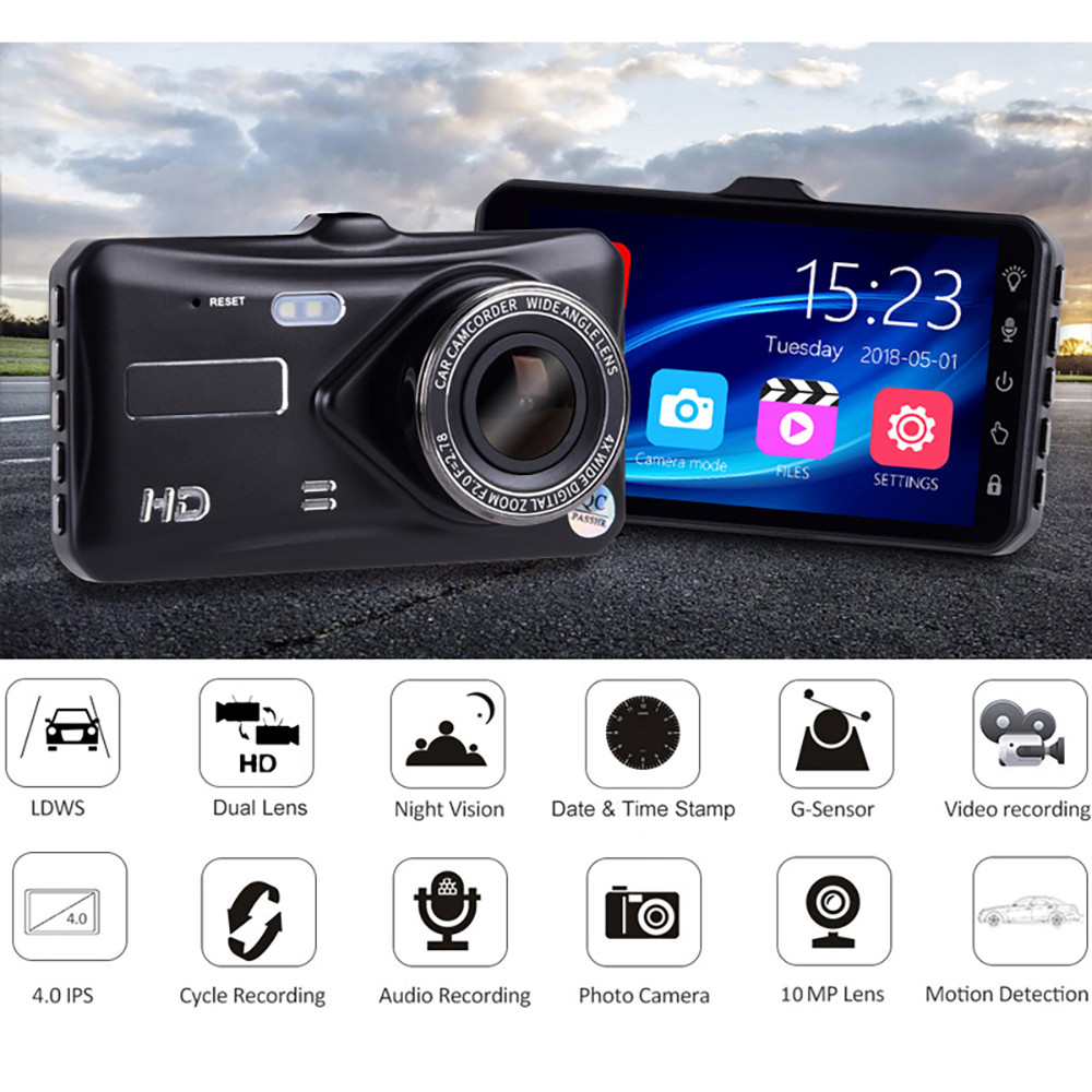 Jual 4-inch 1080P Dash Cam for Cars Touch Screen Car DVR Video Recorder ...