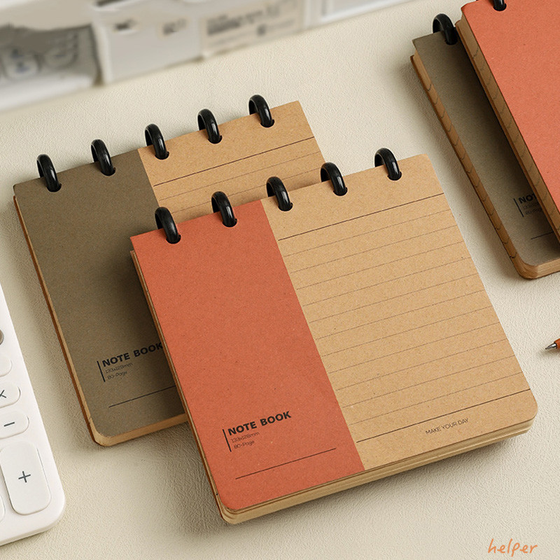 Jual Small Square Notebook Kraft Paper Portable Notepad Vertical Memo ...