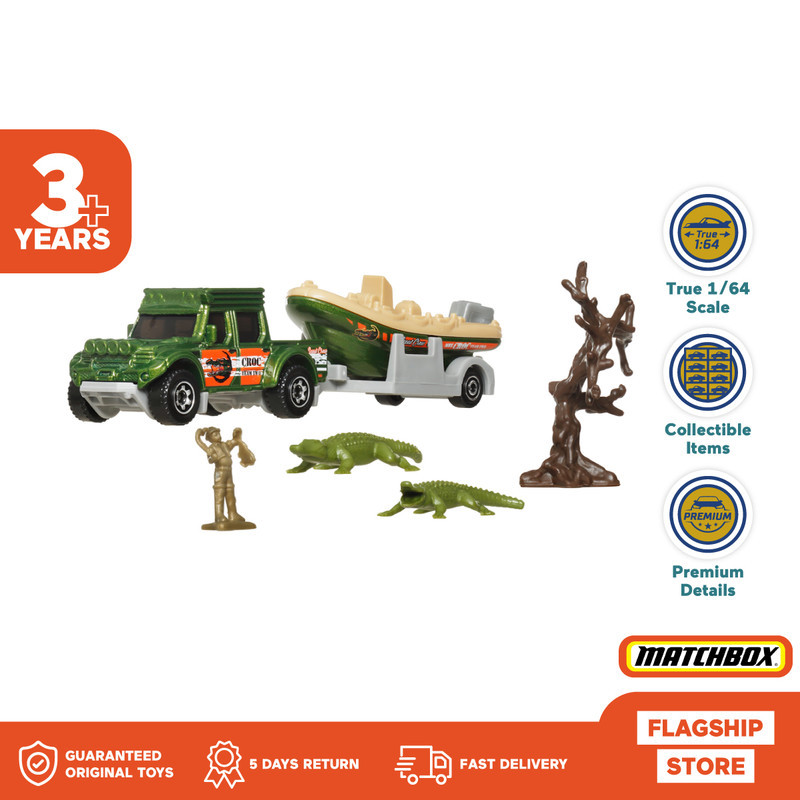 Jual Matchbox Adventure Pack '61 Swam Raider & MBX Raft Boat - Mainan ...