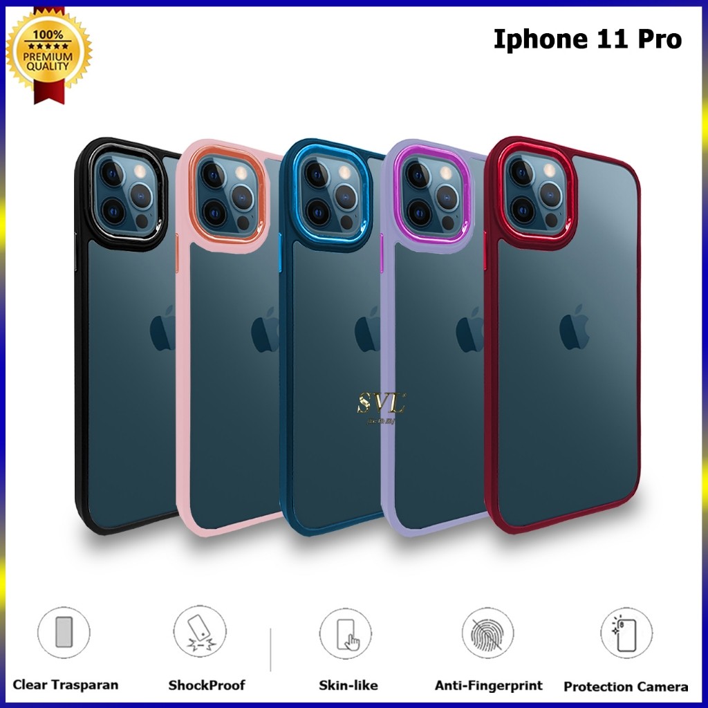 Jual [ CUCI GUDANG ] Casing Iphone 12 Pro Hybrid Chrome Transparant ...
