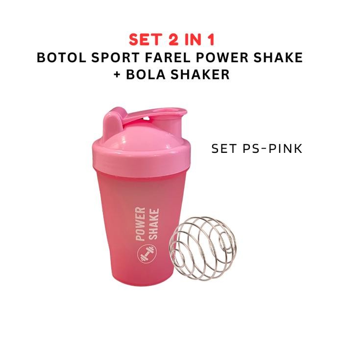 Jual ID SET 2IN1 BOTOL SPORT FAREL POWERSHAKE DAN BOLA SHAKER BOTOL ...