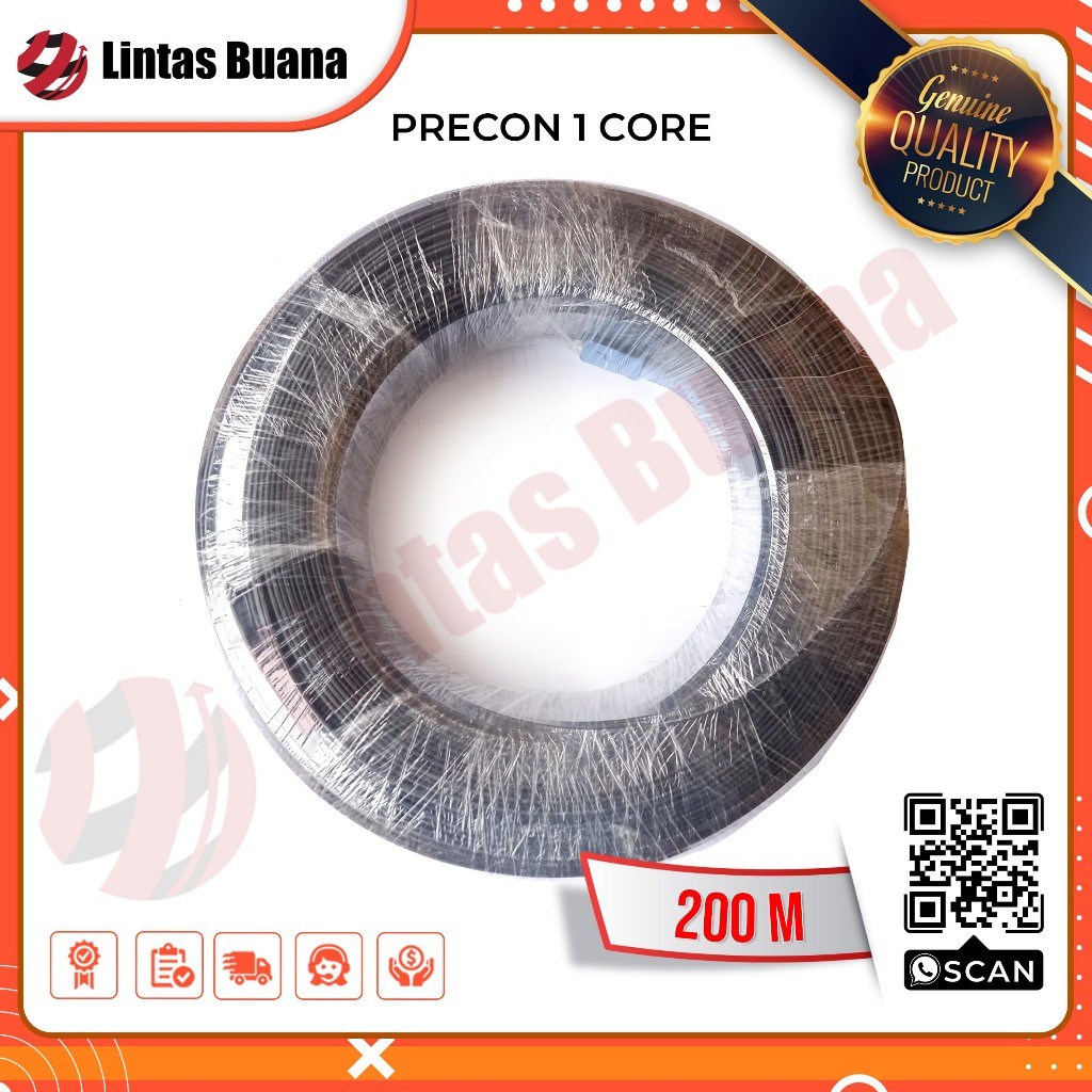Jual KABEL DROP CORE FIBER OPTIK/KABEL PRECON FO 200 METER | Shopee ...