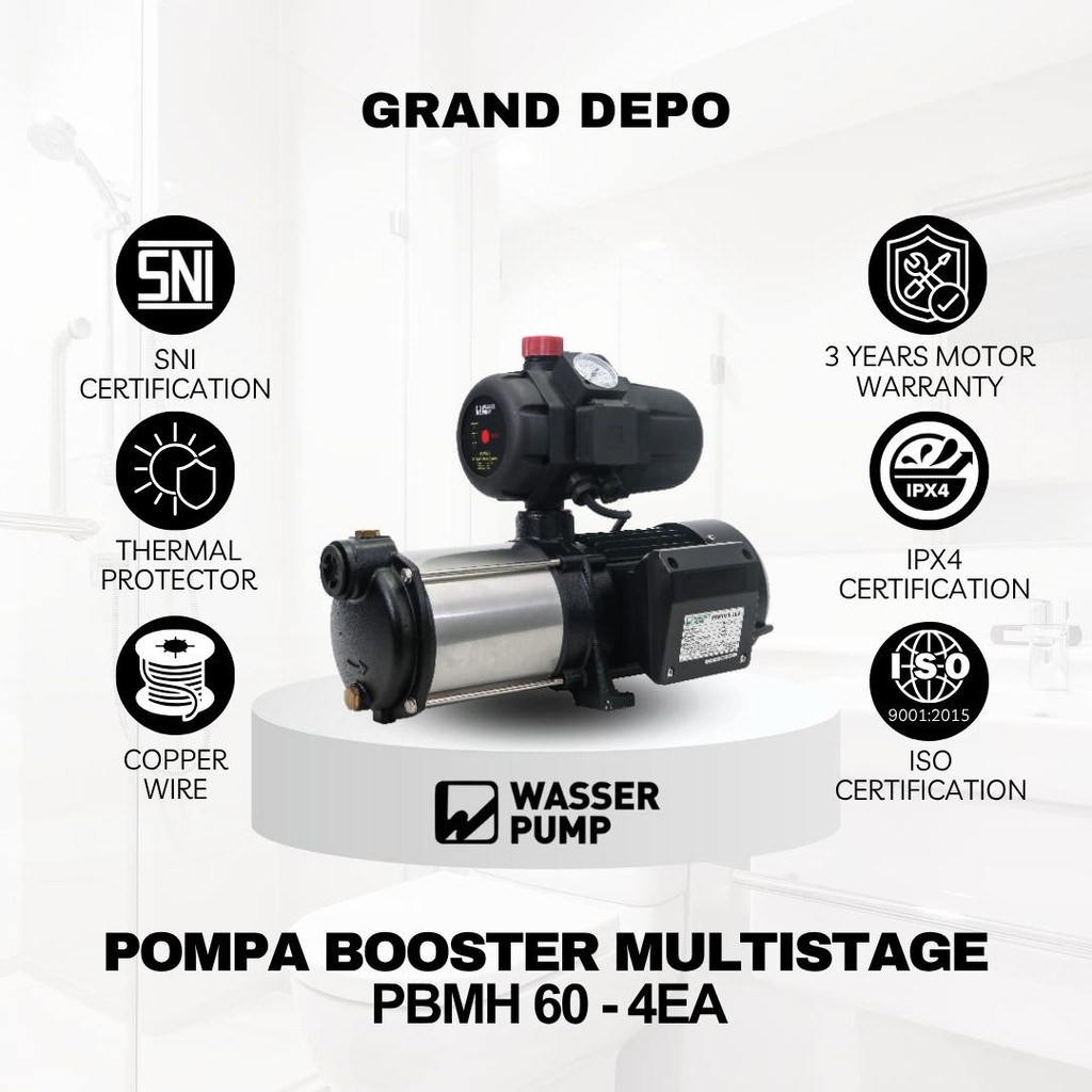 Jual Wasser Pompa Booster Multistage PBMH 60-4EA / Pompa Air Booster ...