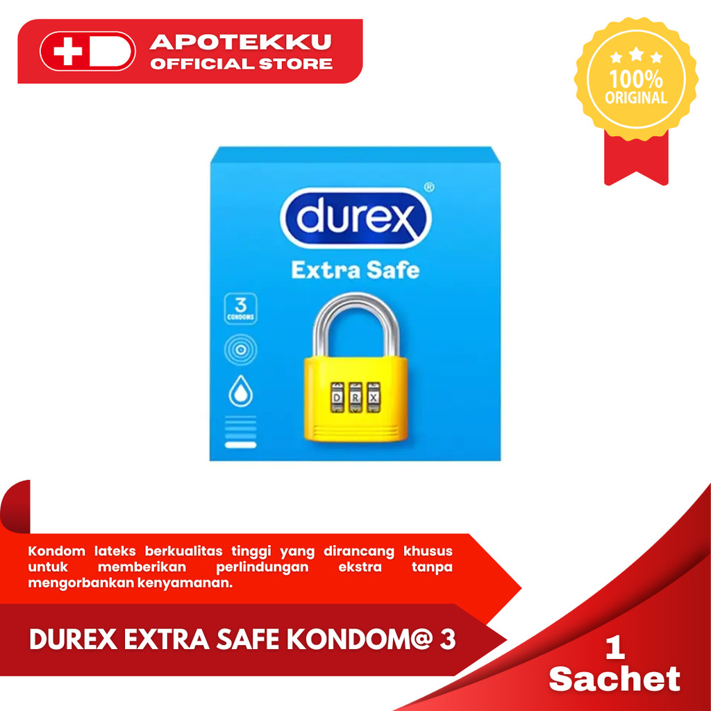 Jual DUREX EXTRA SAFE KONDOM@ 3 | Shopee Indonesia