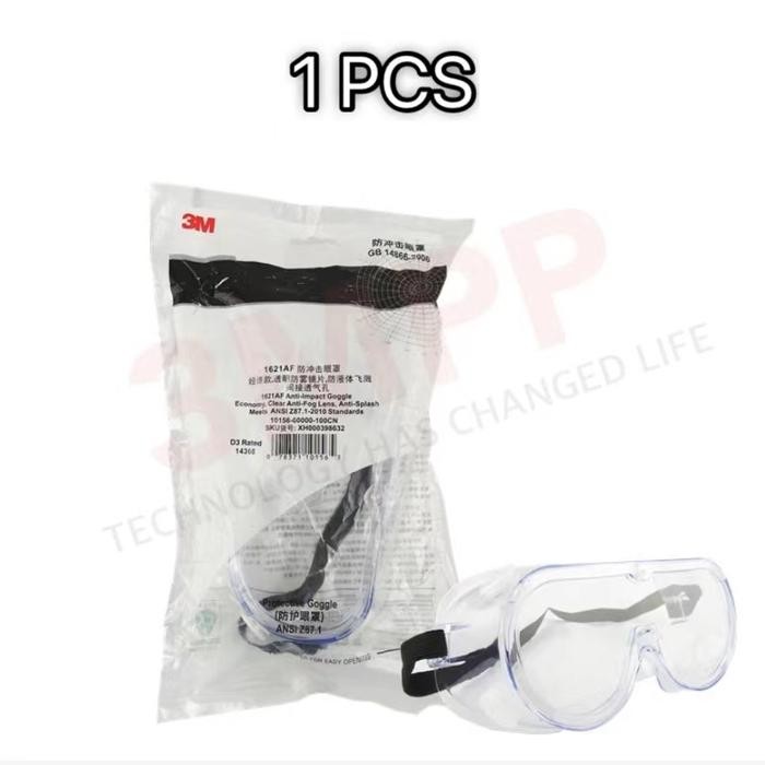 Jual Alatku- 3M 1621 AF Safety Goggle Anti-FOG kacamata goggle Lab 3M1621 | Shopee Indonesia