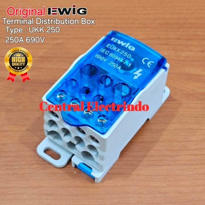 Jual Populer Terminal Block Ukk 250A 690V Ewig Terminal Distribusi ...