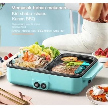 Jual PREMIUM MULTI COOKER GRILL 2IN1 BBQ HOT POT SUKI GRILL ELEKTRIK ...