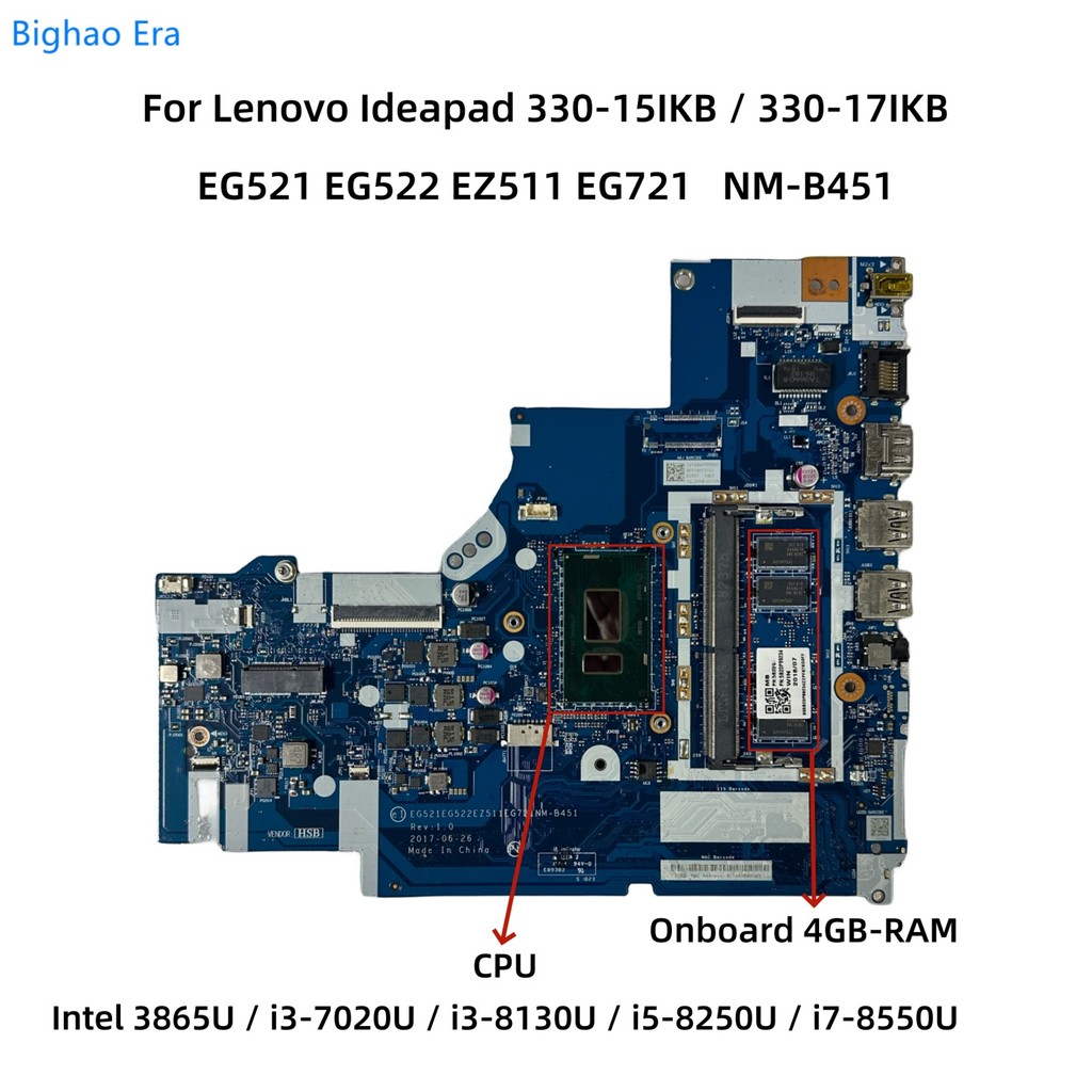 Jual NM-B451 For Lenovo Ideapad 330-15IKB 330-17IKB Laptop Motherboard ...