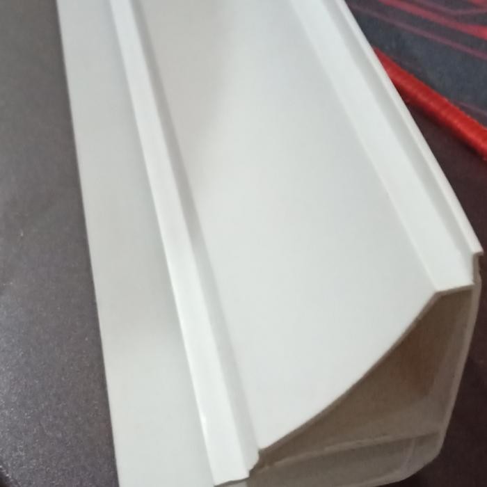 Jual Stok Baru lis profil plafon pvc putih polos besar lebar 6 cm ready ...