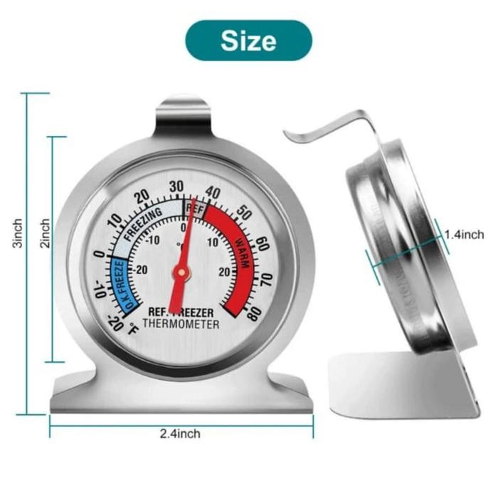 Jual Thermometer Kulkas Refrigerator Freezer Termometer Stainless Steel ...