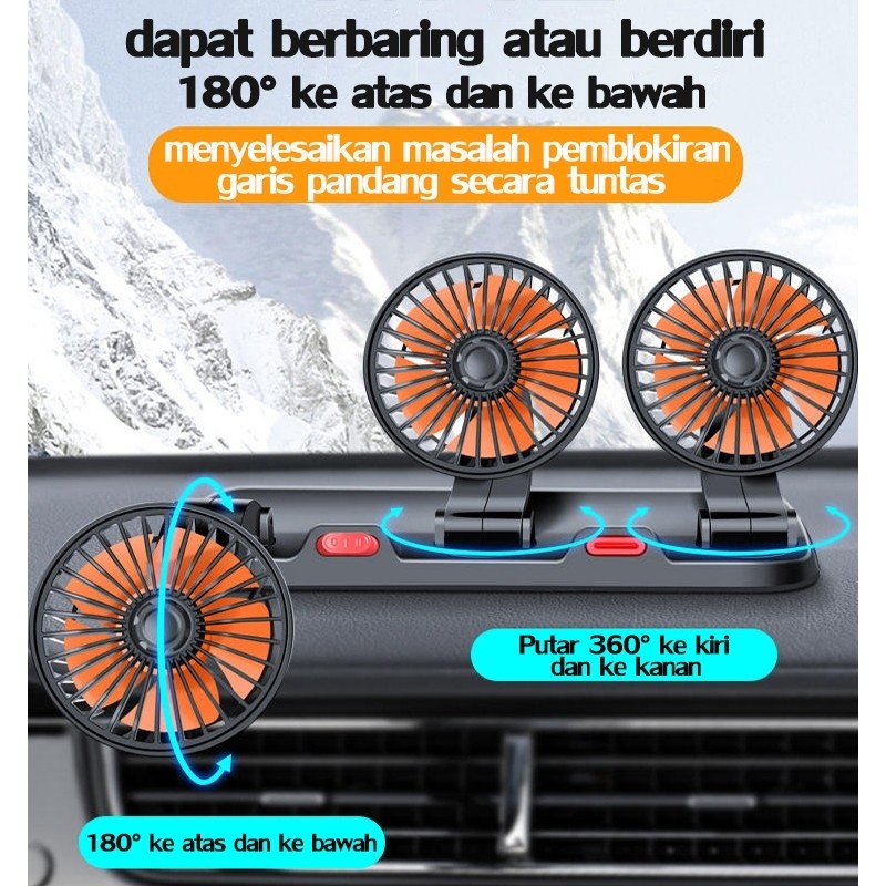 Jual Kipas Angin Mobil Rotasi Tiga Kepala Dengan Daya Tinggi Kebisingan ...