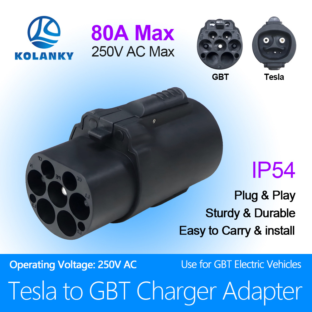 Jual Kolanky EV Adapter 32A7.2KW Tesla NACS To GBT EVSE Adapter 250V AC ...