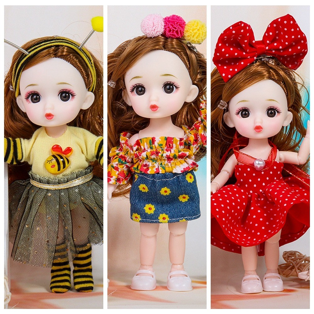 Jual Bjd Doll Big Eyes 16Cm Bjd Doll 1/12 Scale Movable Movable Bjd ...